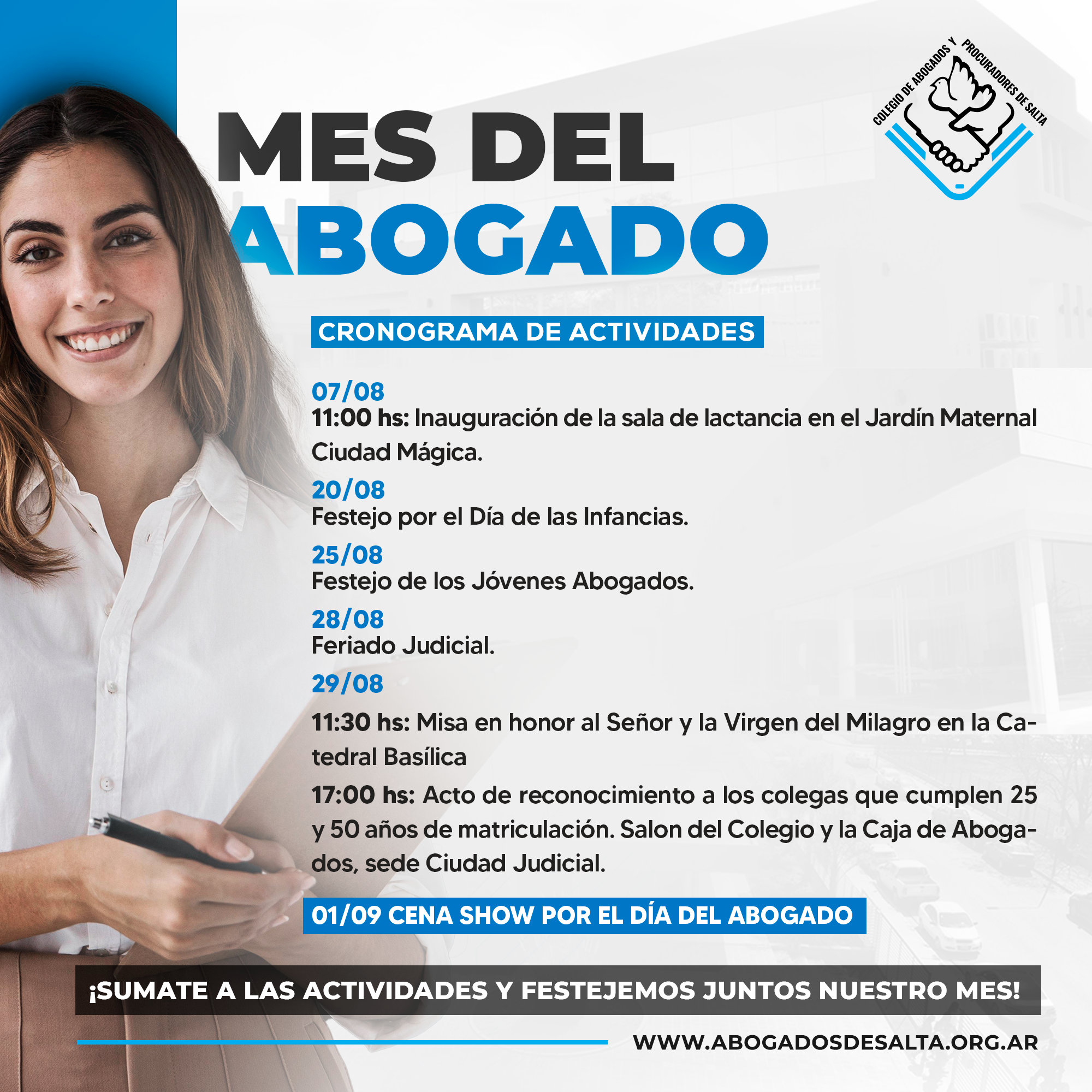 CRONOGRAMA MES DEL ABOGADO - Colegio de Abogados y Procuradores de Salta