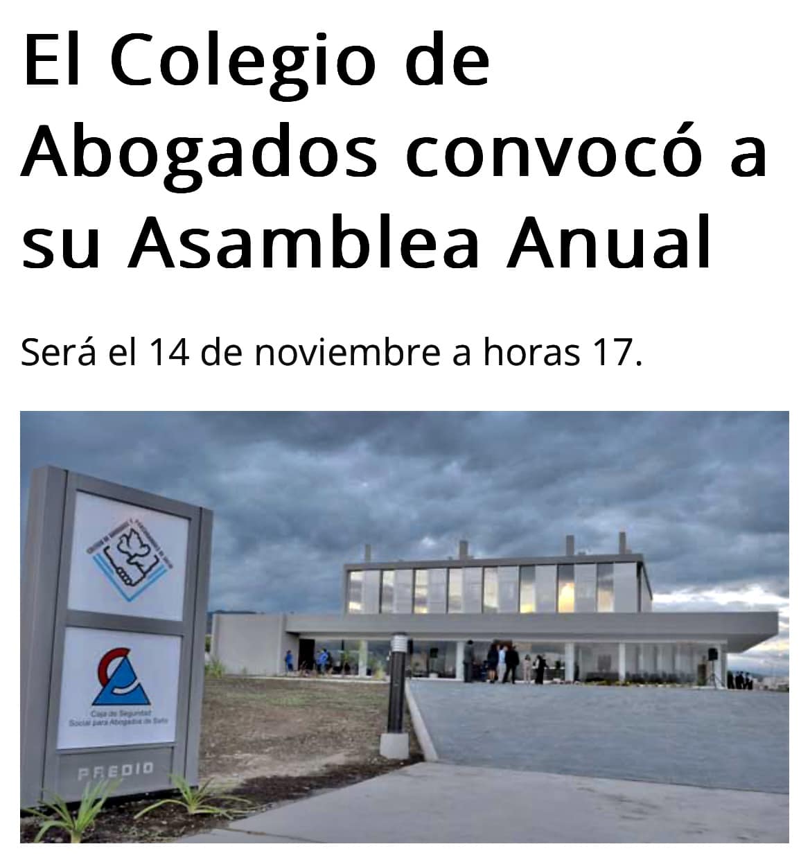 ASAMBLEA ANUAL 2023 COLEGIO DE ABOGADOS Y PROCURADORES - Colegio de Abogados y Procuradores de Salta