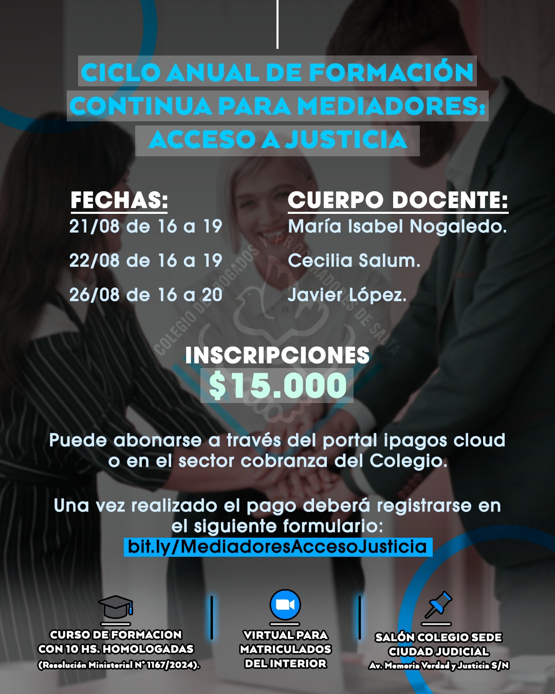 Ciclo anual de formación continua para mediadores: acceso a justicia - Colegio de Abogados y ...